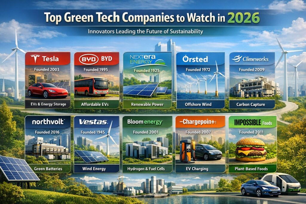 Top Green Tech Companies to Watch in 2026 - The Sustainable Brands Journal